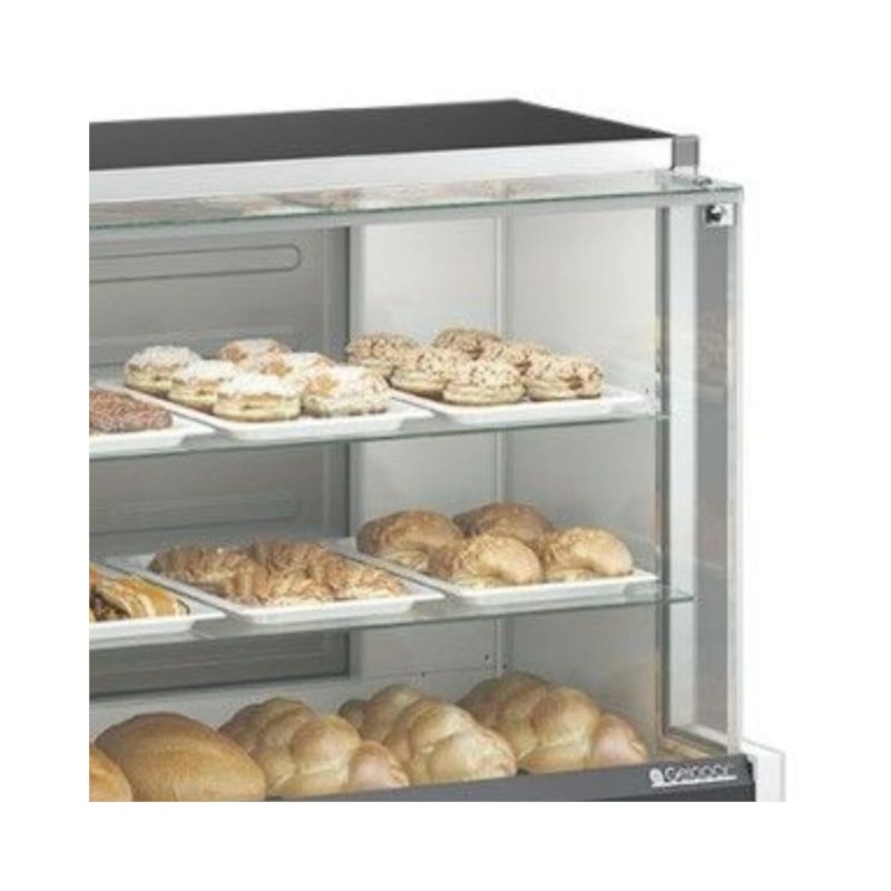 Vitrine Expositora Neutra 1,75m Preta Led MPNA-175R PR Gelopar - Lojas Temperare